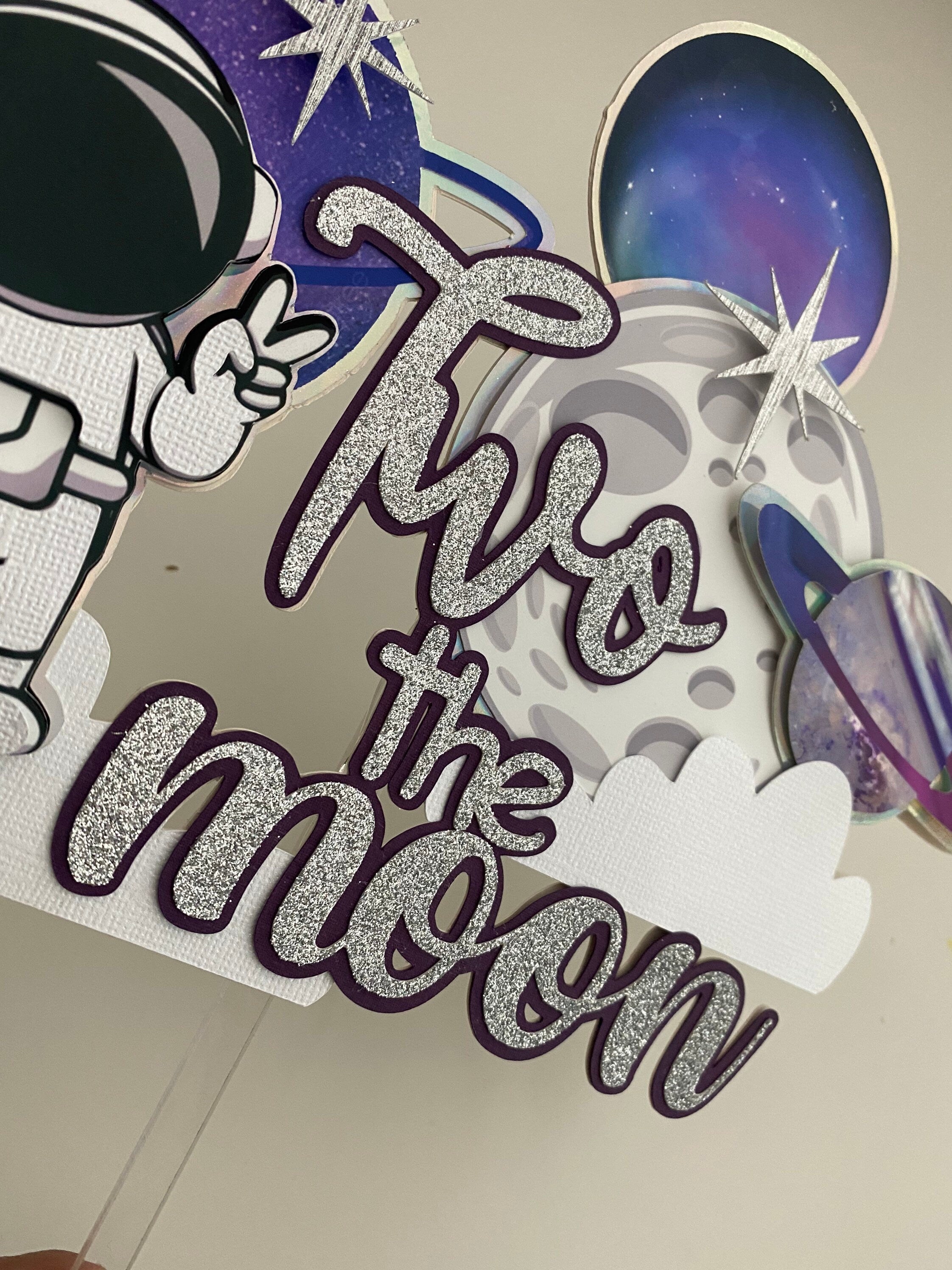Space banner, two the moon theme 2021 – Krafty Dekor